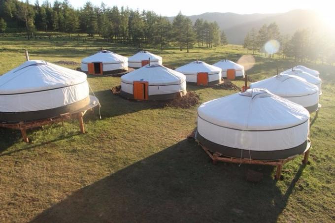 30 Square Meters Luxury Traditional Mongolian Yurt With High Frequency ...