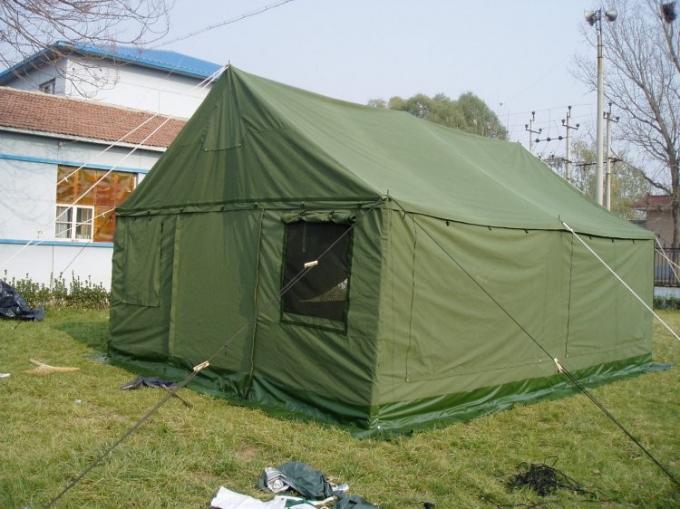 Oxford Fabric Military Wall Tent 2.4M Height , Rustproof Military Issue ...