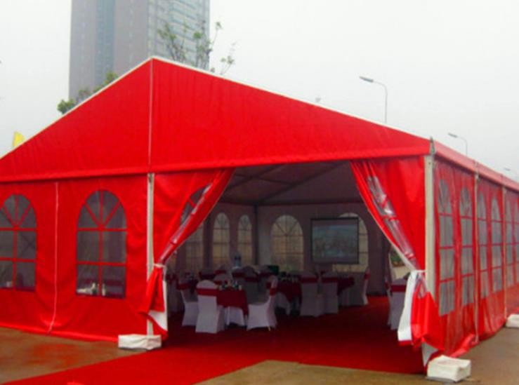 Chinese Style Red Outdoor Party Tents / Outside Canopy Tent For Wedding ...